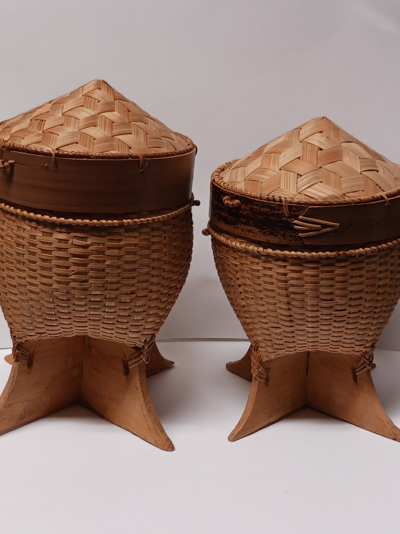 Pair of Beautifully Made Thai Rice Baskets,74,collectors - Etsy
