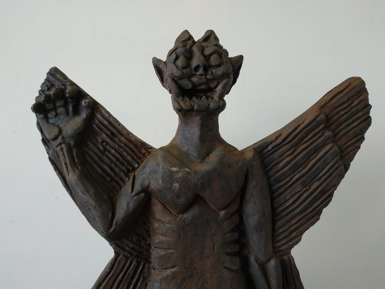 Original Pazuzu Demon Sculpture by Artist Ting Hua Liu ,12x8x1 ...