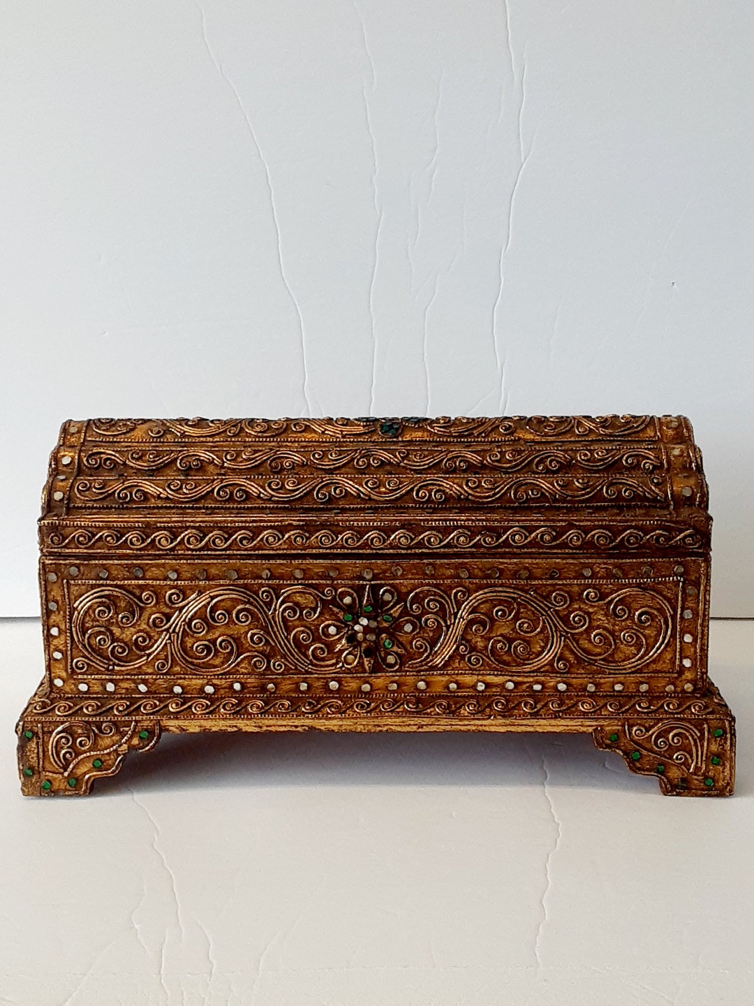 Vintage Thai Royal Buddhist Ceremonial Long Box,12.5"×5.5",collectors ...