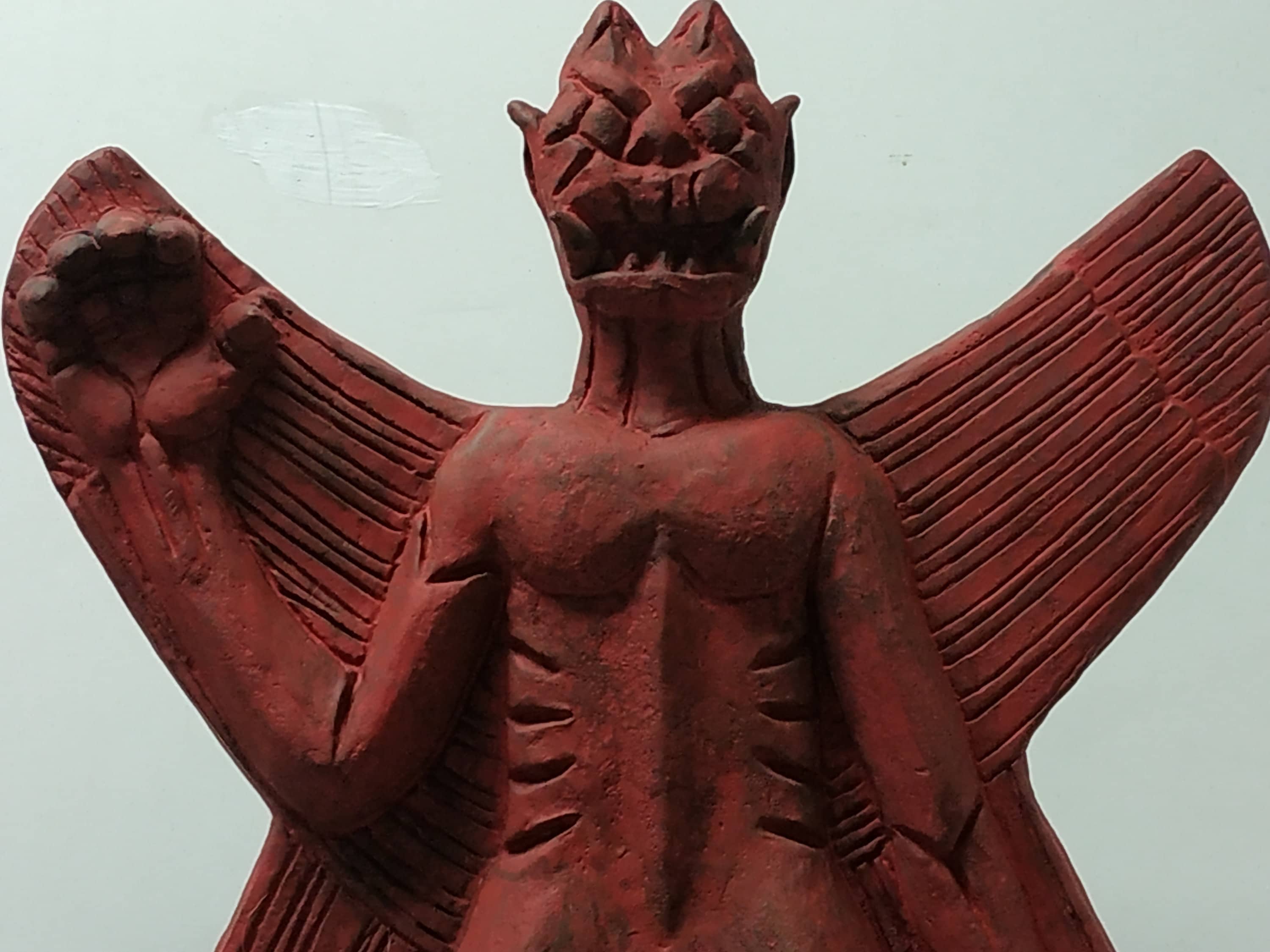 Large Pazuzu Demon Statue by Artist " Ting Hua Liu ",18"x11.25"x2.25 ...