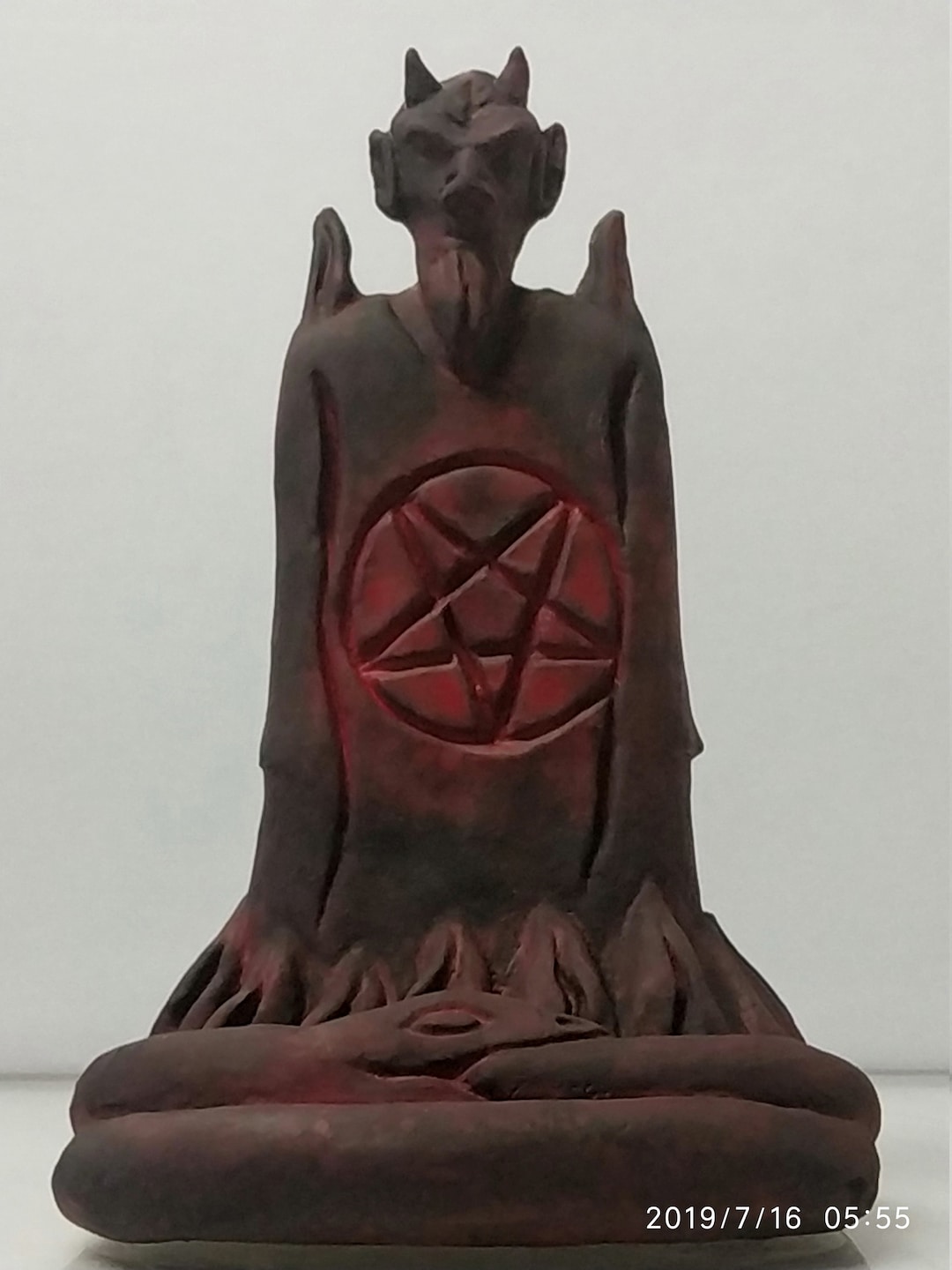 The Dark Lord " the Devil "altar Statue,8"x5"x2.5",occult Satanica - Etsy
