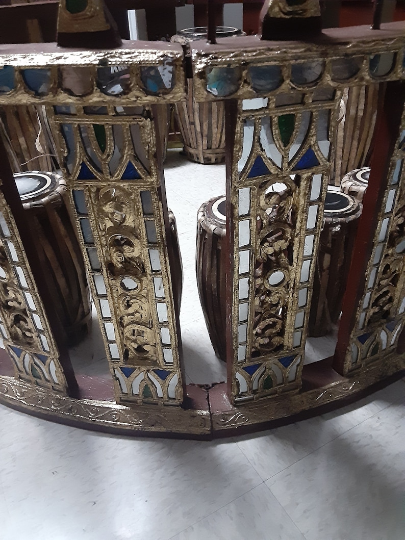 Antique Burma Burmese Orchestra Hsain Wain Royal Court Drum Percussion ...