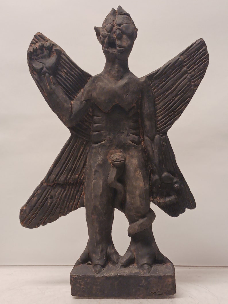 Original Pazuzu Demon Artist Statue by Artist Ting Hua Liu - Etsy