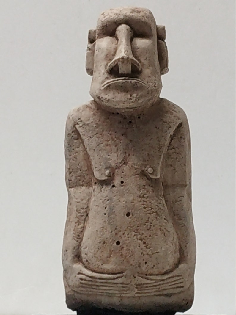 Easter Island Moai Sculpture by Artist Ting Hua Liu - Etsy