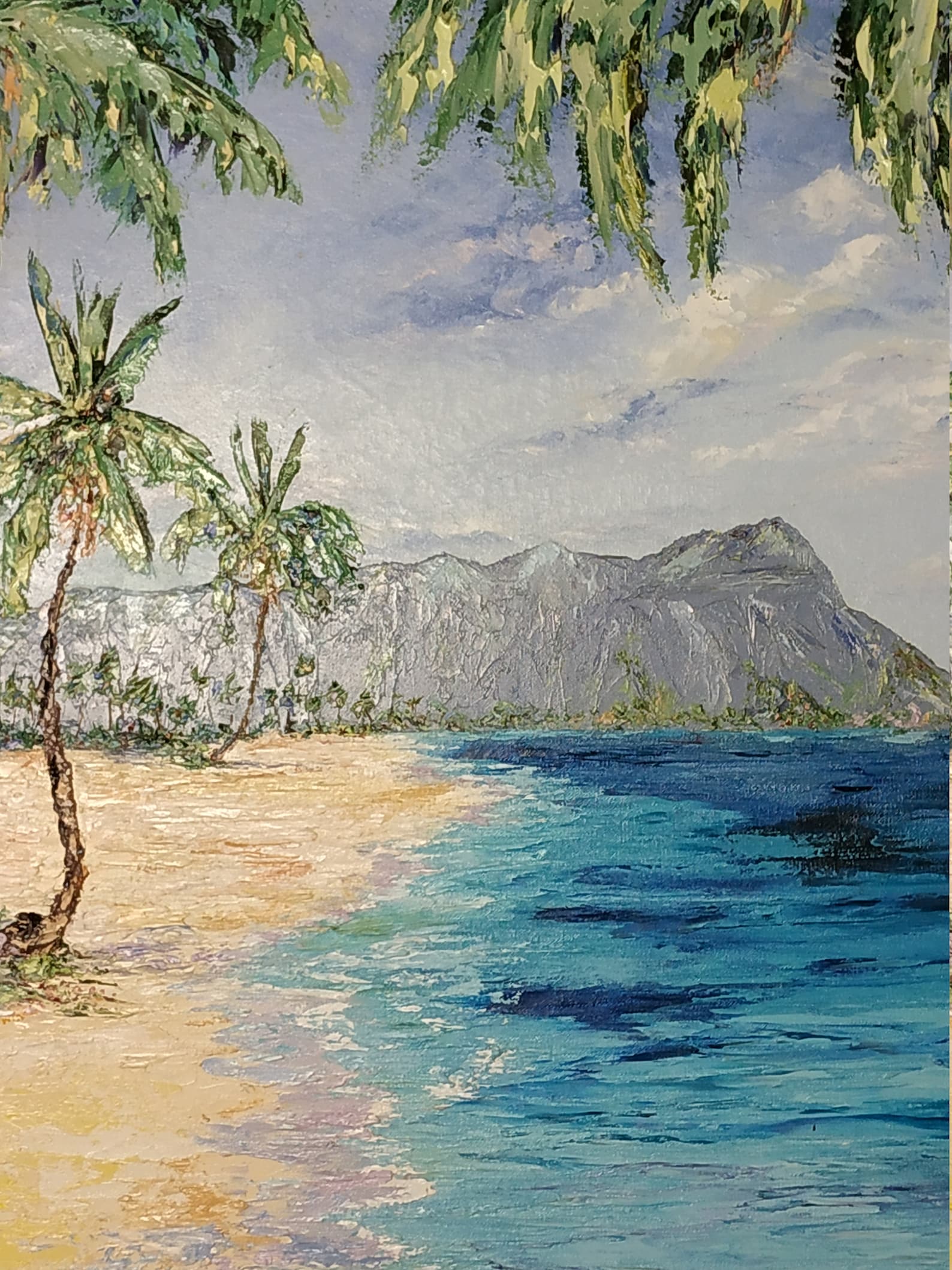 Original Oil Hawaii Diamond Head Painting by - Etsy