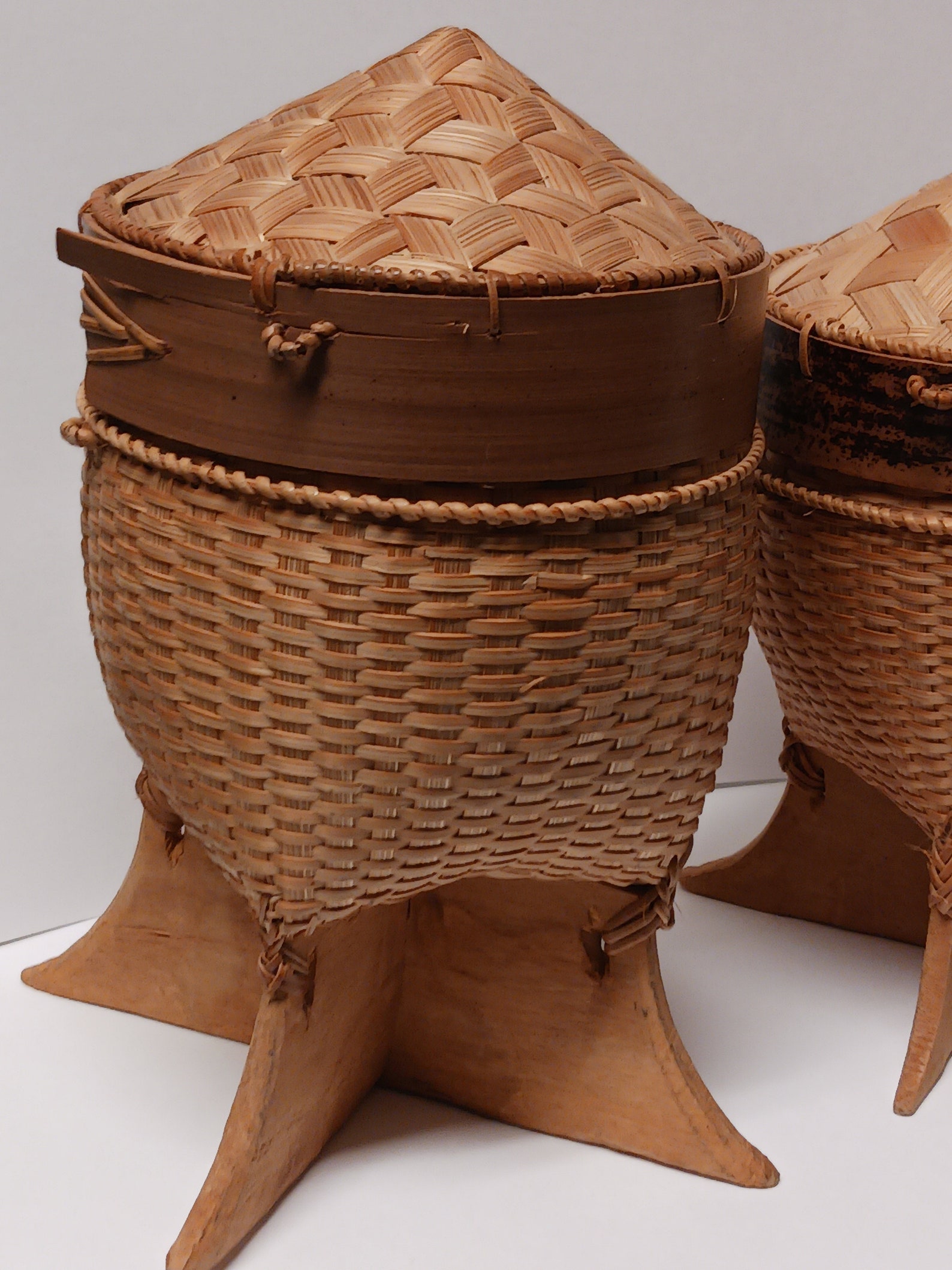 Pair of Beautifully Made Thai Rice Baskets,74,collectors - Etsy