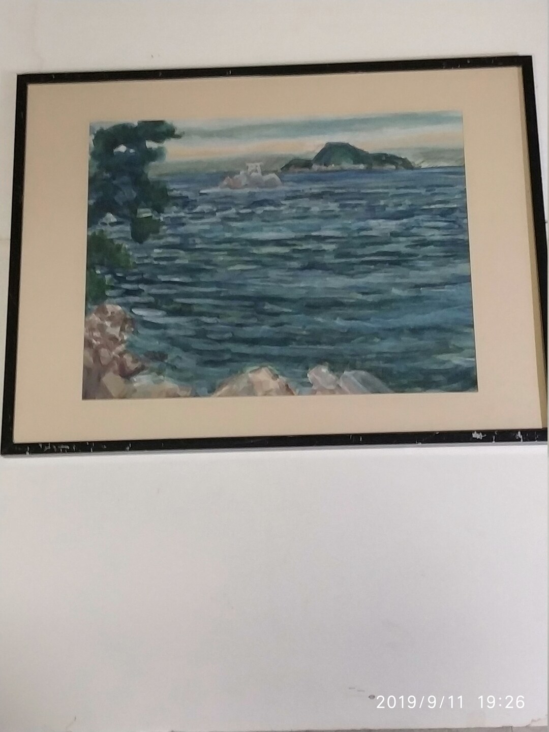 Vintage Japanese Torii Gate Hawaii Island Water Color Painting,24"x18.5 ...