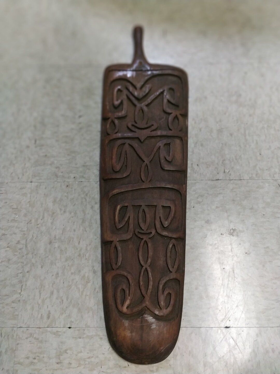 Vintage Polynesia Pacific Island Wood Tribal Carving,30"x8",collector ...