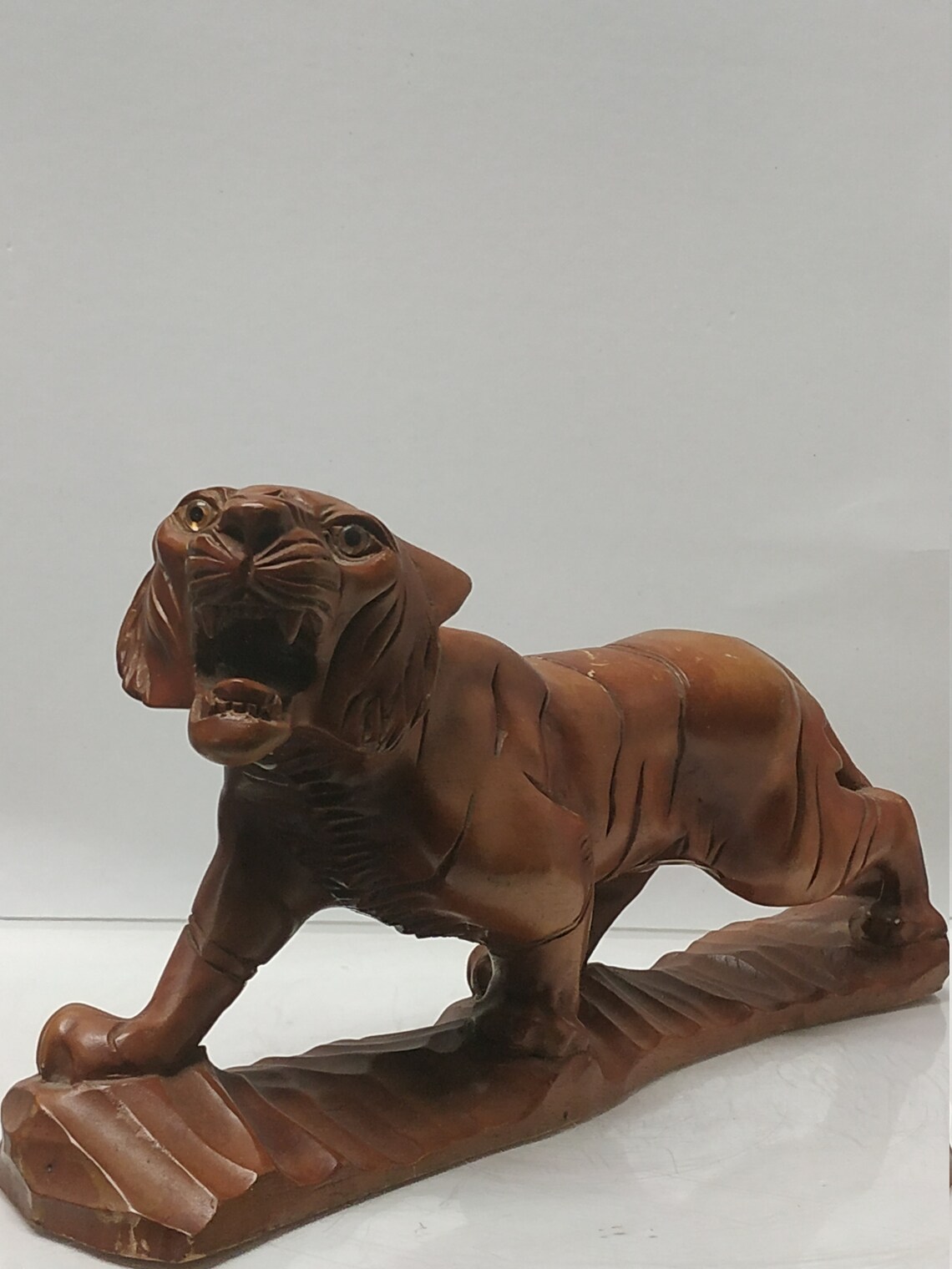 Vintage Chinese Wood Tiger | Etsy