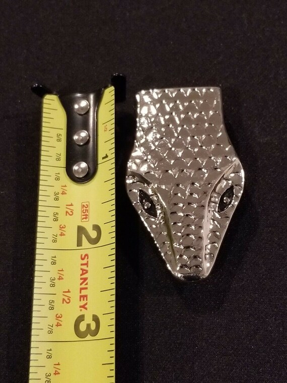 Rare Vintage Silver Tone Snake Belt Buckle,Collectors - Gem