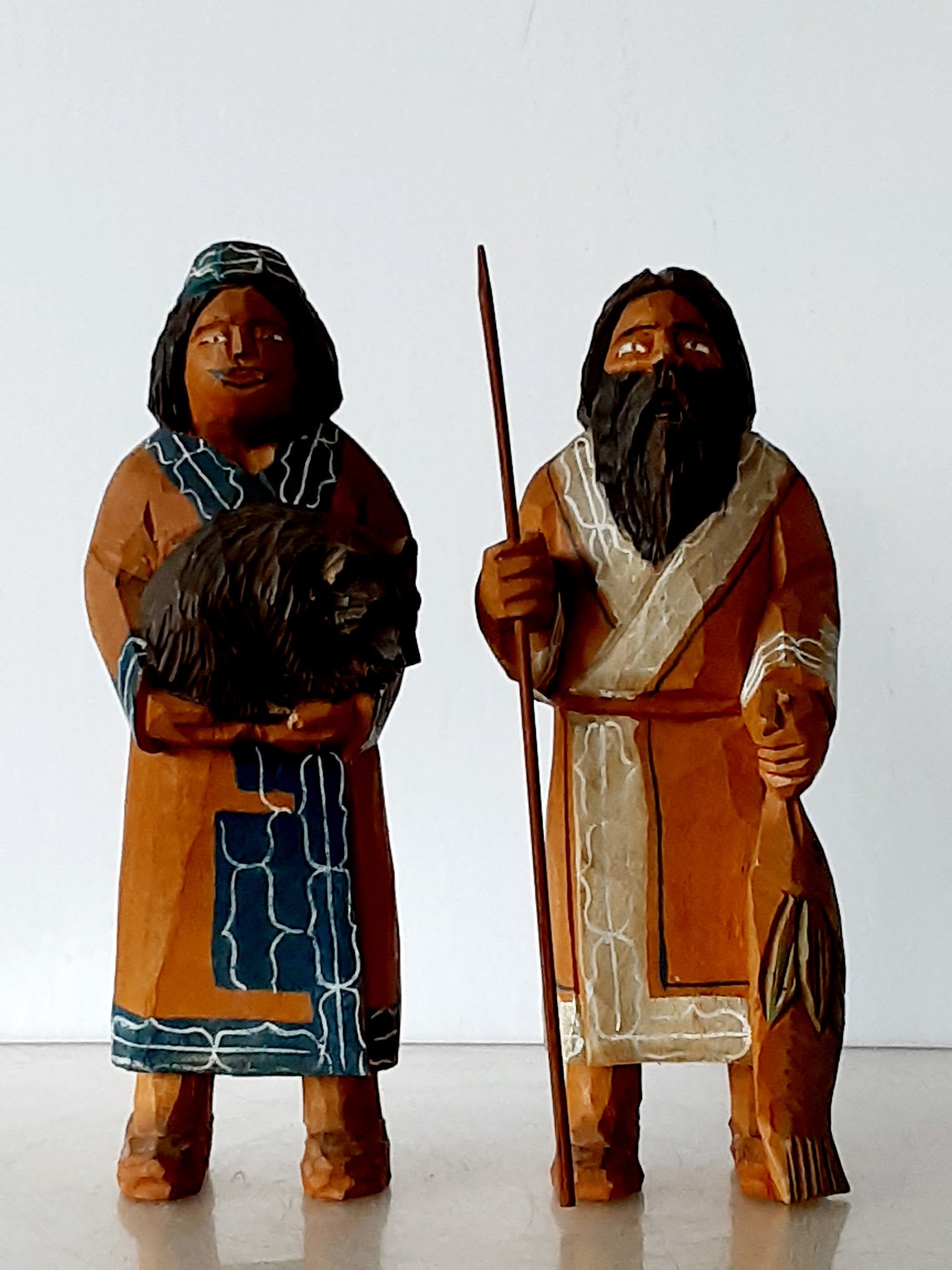 Vintage Rare Beautiful Pair of Japanese Ainu Wood - Etsy