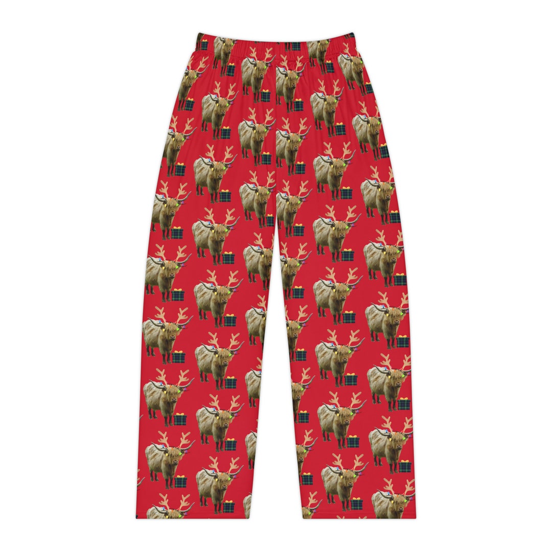 Women's Holiday Highland Cow Pajama Pants - Etsy