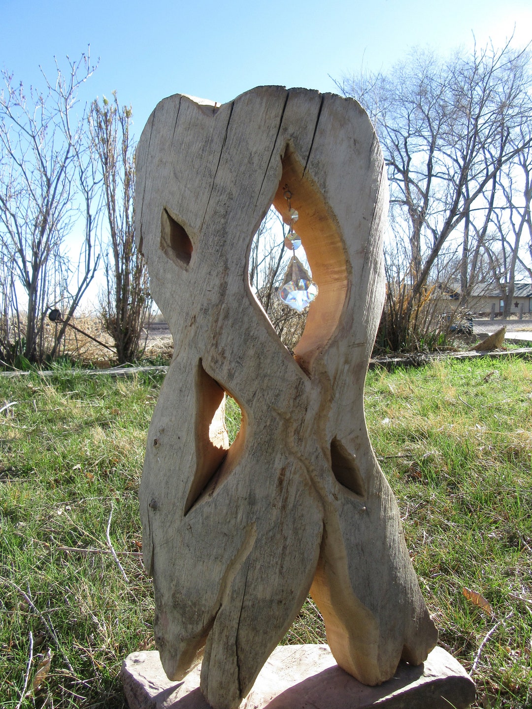 Log Sculpture Abstract Zen Garden Decor - Etsy