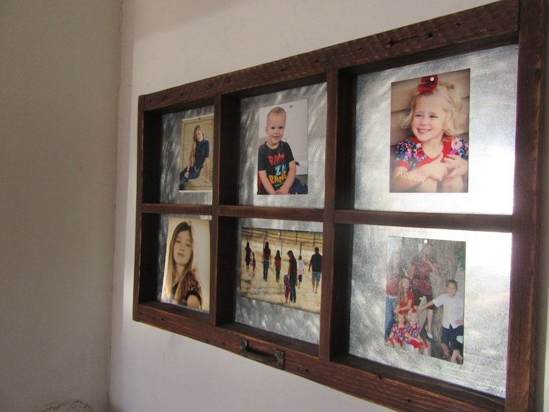 Rustic Window Frame Photo Magnet Board Collage - Etsy