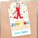 Jump Favor Tags, Jump Birthday Party Favors, Kids Jump Party, Jumping ...