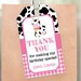 Cow Birthday Party Favor Tags Editable Cow Favor Tags - Etsy