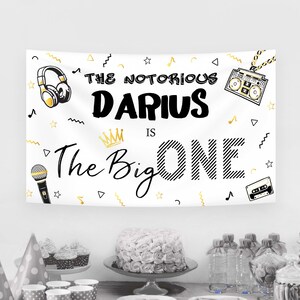 Notorious One Birthday Banner Editable the Big One Banner - Etsy