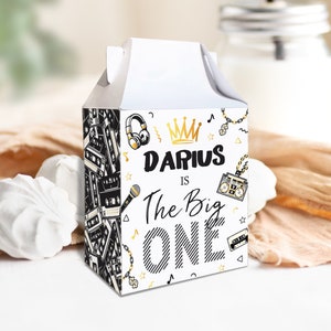 Editable Notorious One Party Favor Box, Printable the Big One Birthday ...
