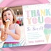 Ice Cream Birthday Thank You Card, Editable Ice Cream Thank You Card ...