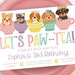 Dog Tea Party Birthday Invitation Editable Let's Paw Tea - Etsy