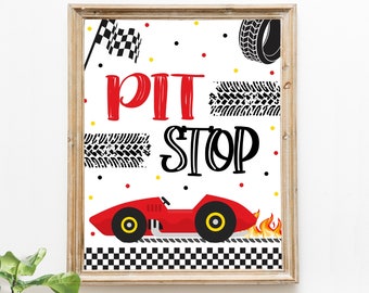 Printable Pit Stop Sign - Etsy