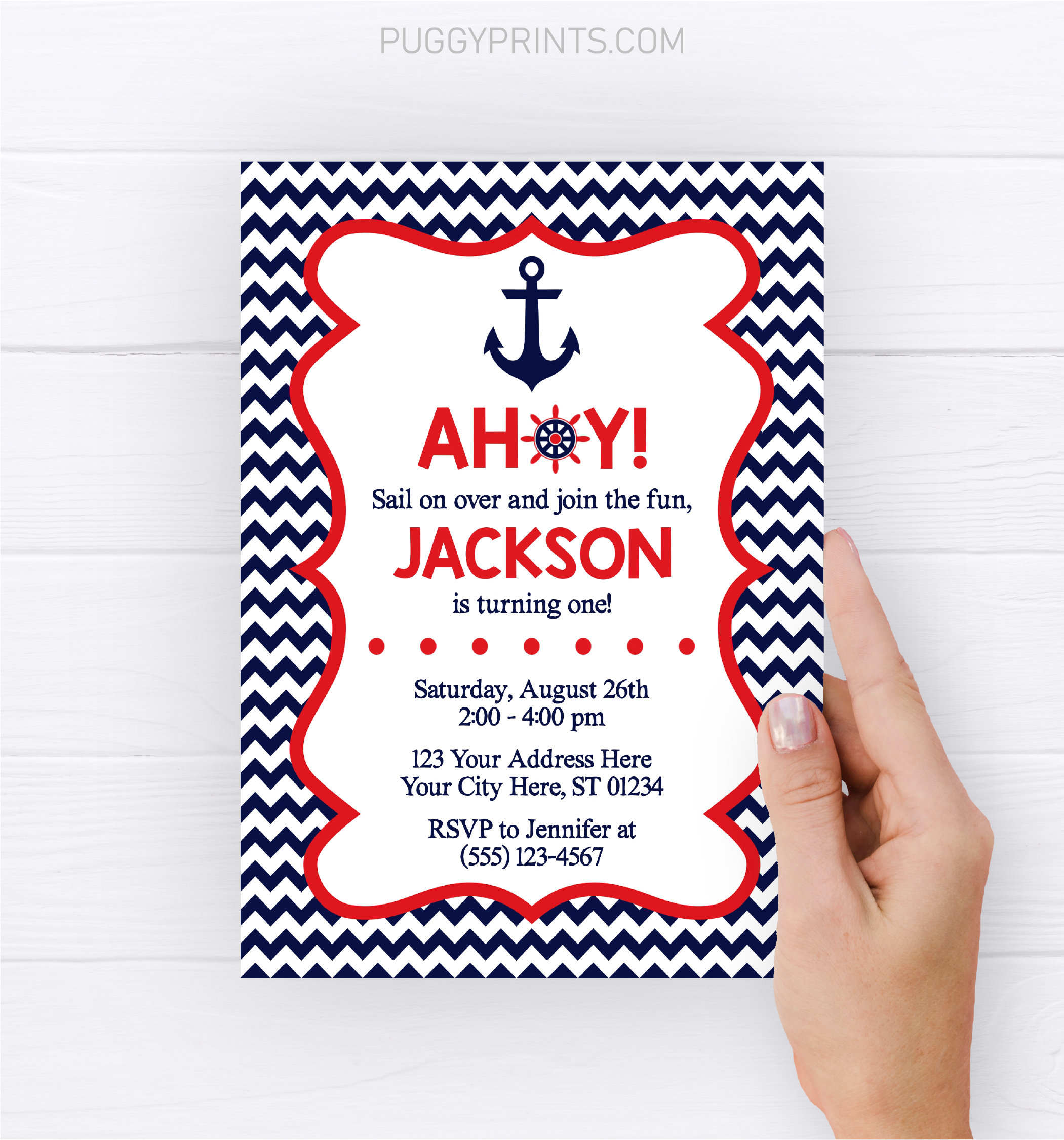 Nautical Birthday Invitations