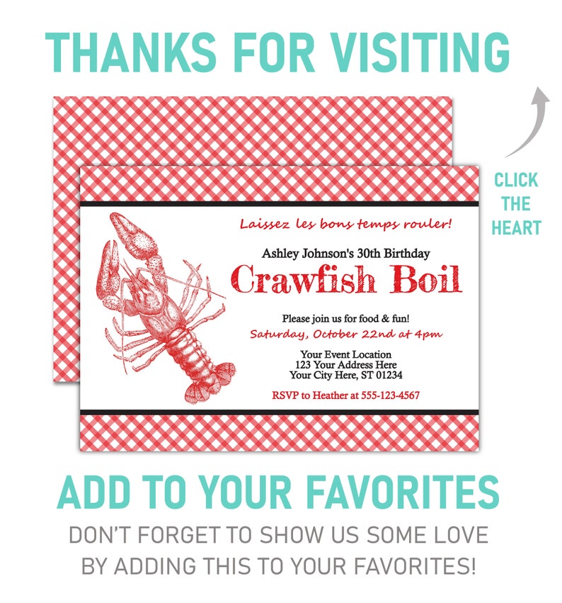 Crawfish Boil Invitation Editable Crawfish Boil Invitation - Etsy