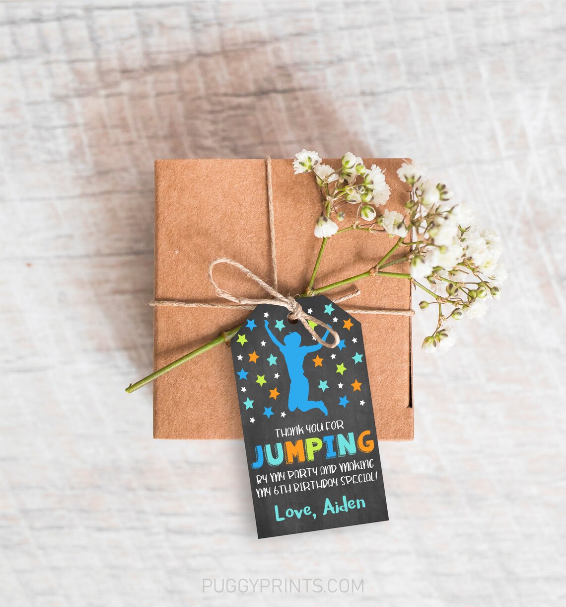Jump Favor Tags Jump Birthday Party Favors Boys Jump Party | Etsy