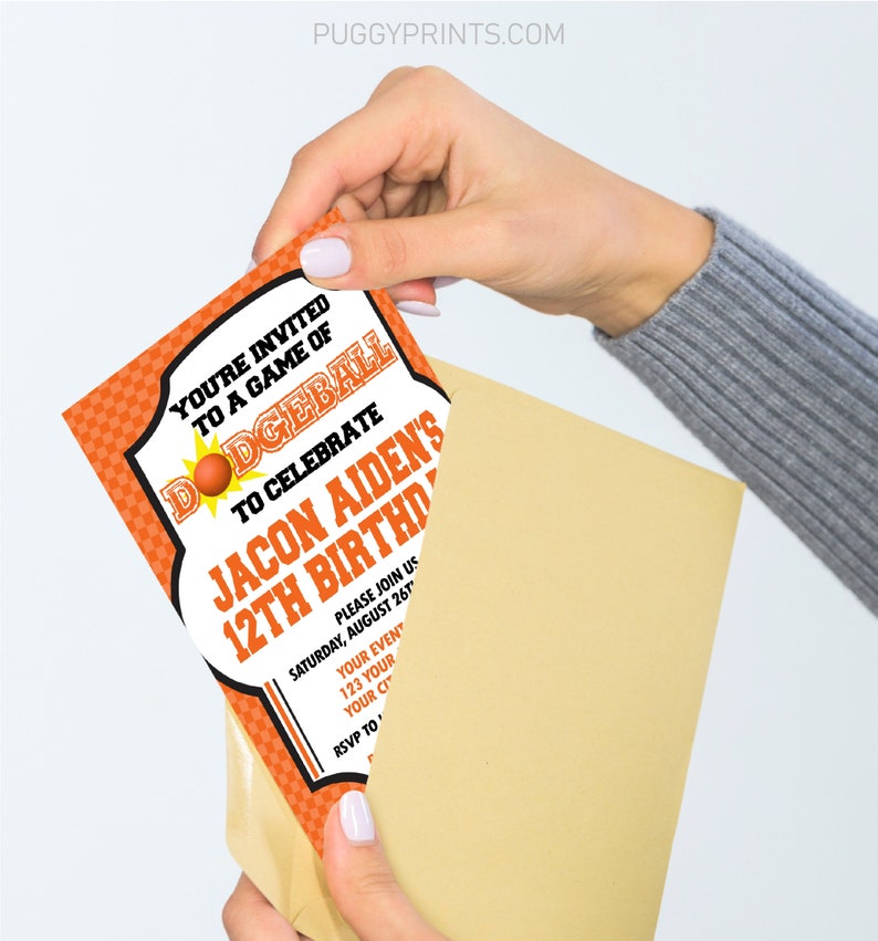 Dodgeball Birthday Invitation Editable Dodgeball Invitation - Etsy