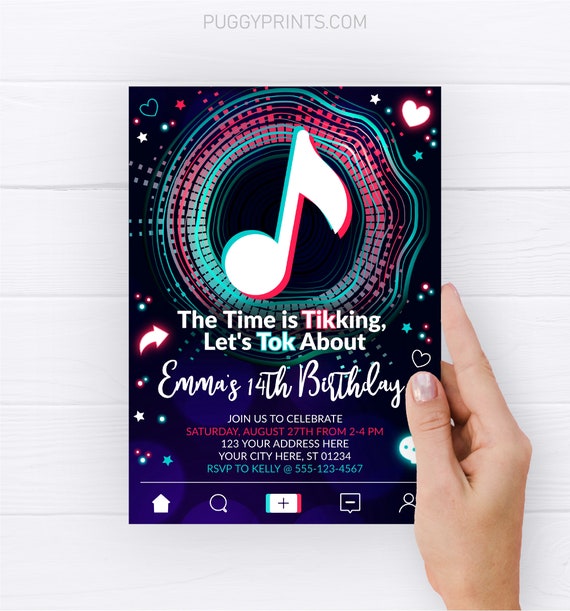 Music Birthday Invitation Editable Music App Invitation | Etsy