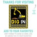 Construction Dig in Sign Printable Construction Food Table - Etsy