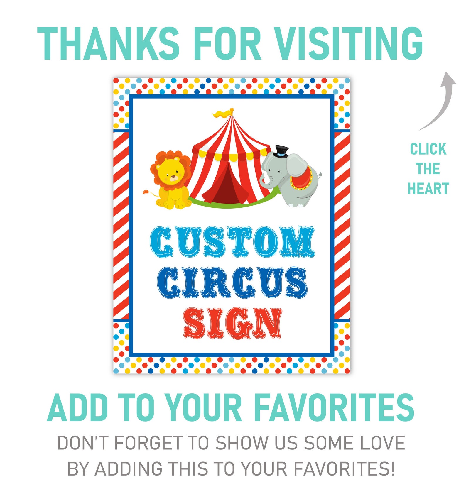 Circus Birthday Party Sign Editable Circus Sign Template - Etsy