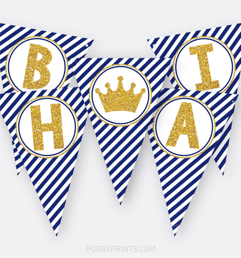 Prince Happy Birthday Banner Printable Prince Banner Prince | Etsy