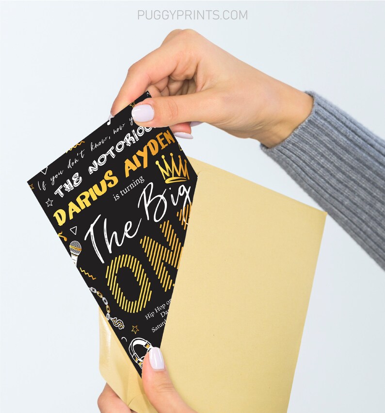 Notorious One Birthday Invitation Editable the Big One | Etsy