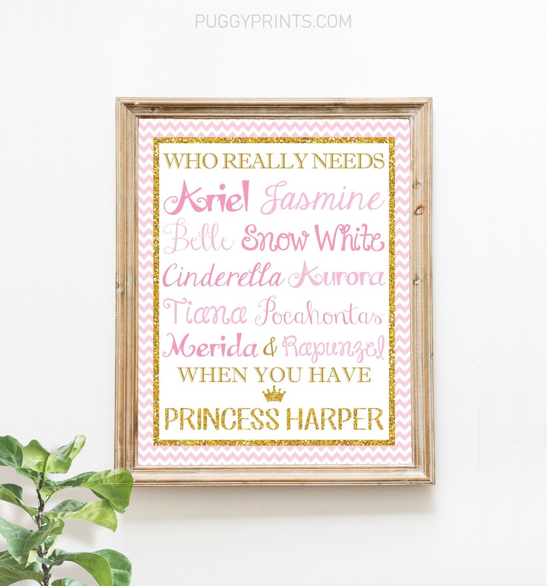 Princess Party Sign, Editable Princess Birthday Sign Template ...