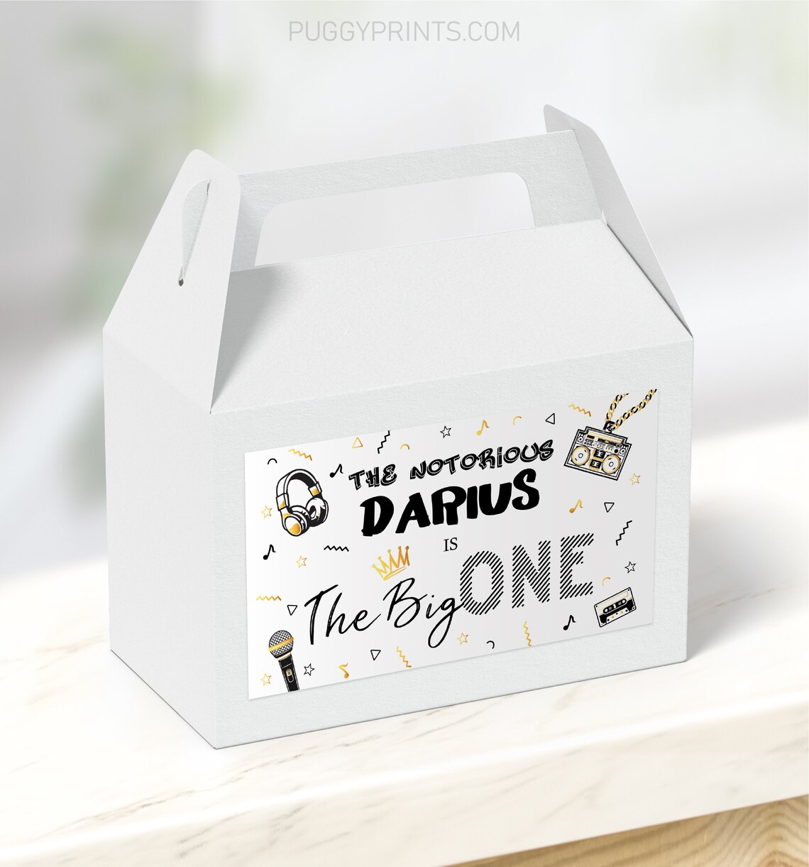 Editable Notorious One Birthday Favor Box Label Printable the - Etsy