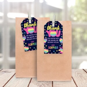 Pop It Birthday Favor Tags Editable Pop It Favor Tag - Etsy