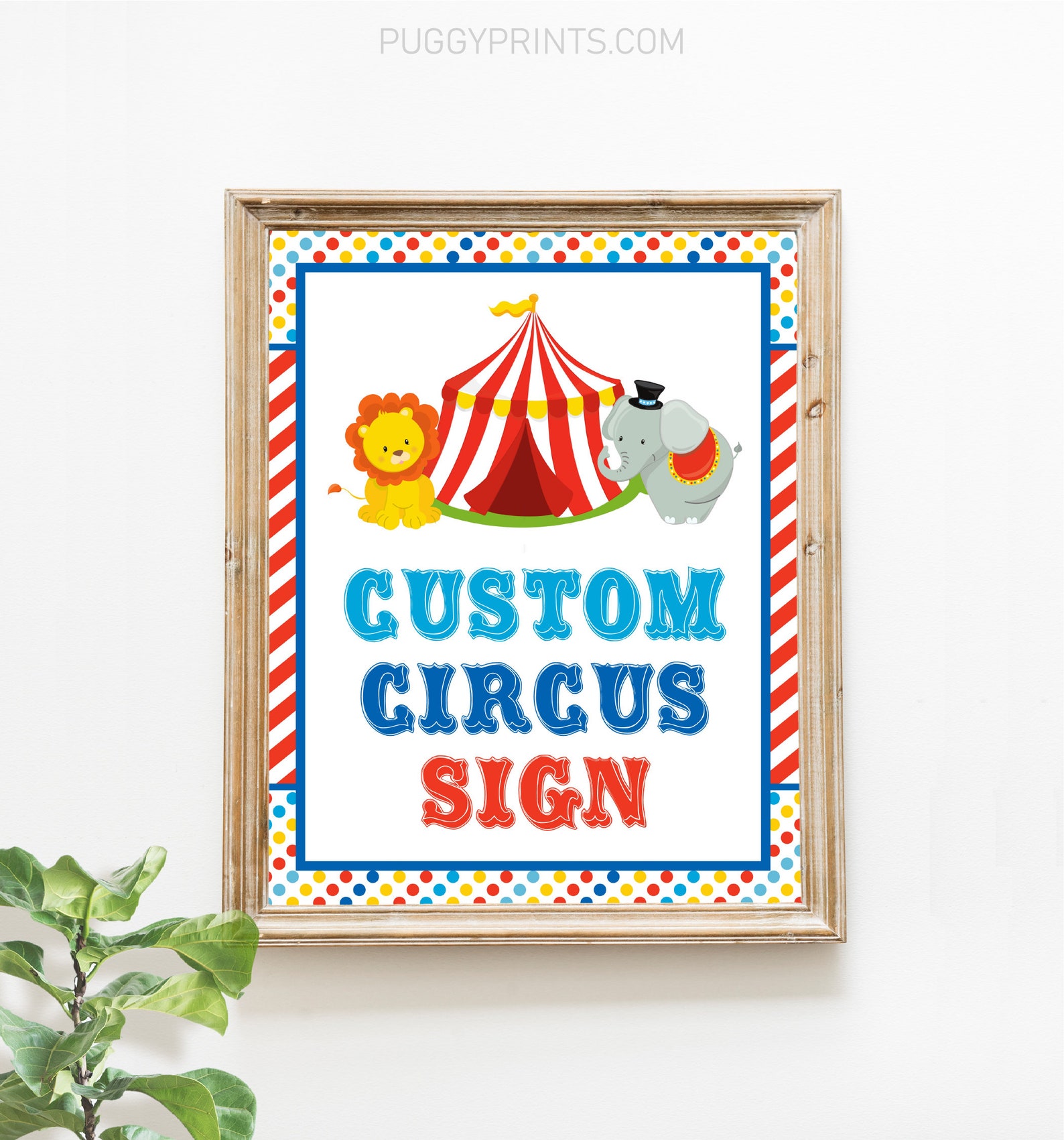 Circus Birthday Party Sign Editable Circus Sign Template - Etsy