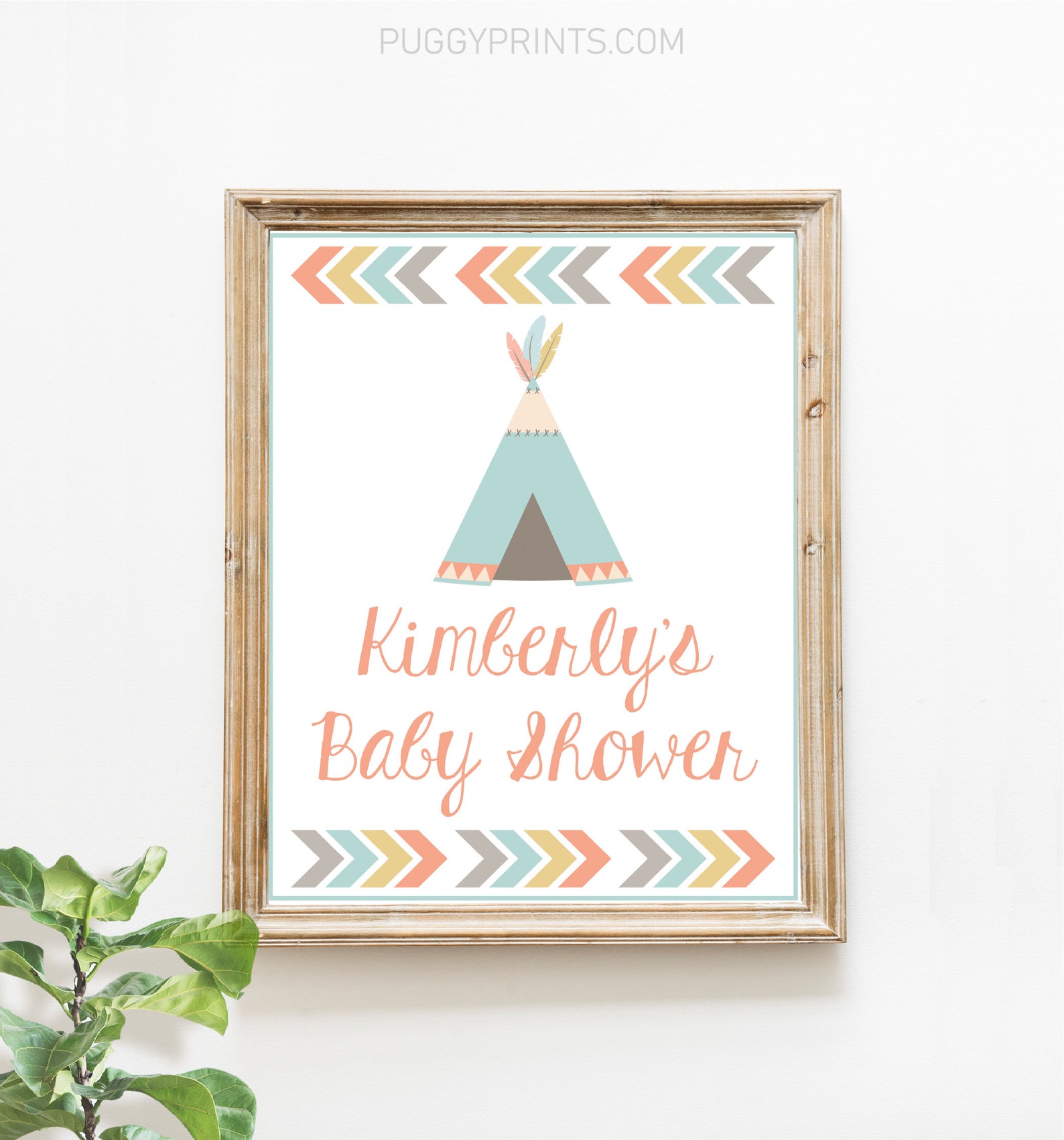 Tribal Baby Shower Party Sign Editable Tribal Welcome Sign - Etsy