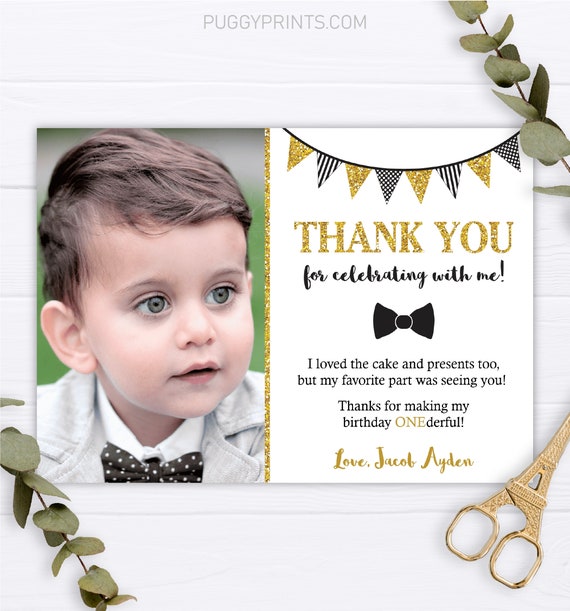 Printable Little Man Thank You Card EDITABLE Mr Any Age 3 ONEderful ...