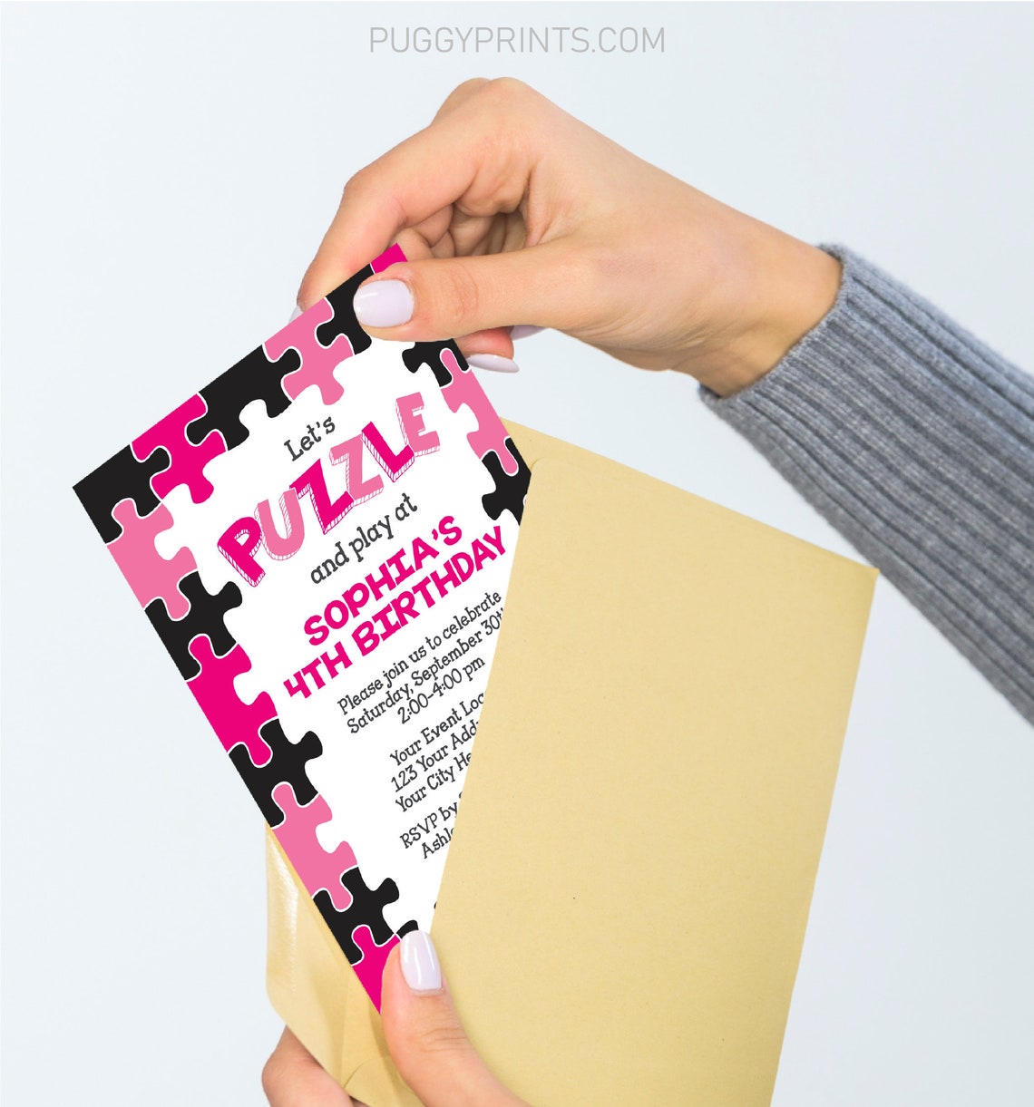 Puzzle Birthday Invitation Editable Puzzle Invitation Puzzle - Etsy