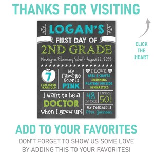 First Day of School Chalkboard Poster, Editable Back to School Poster ...
