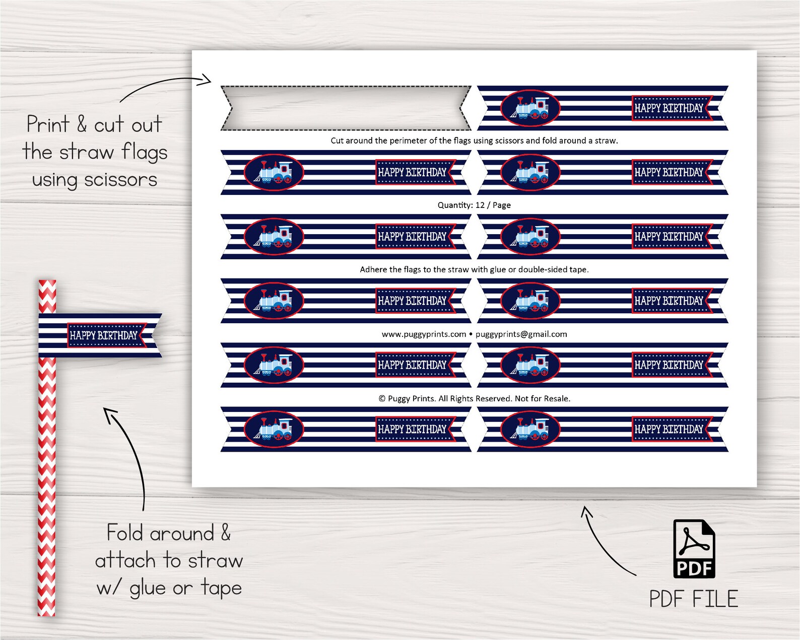Train Birthday Party Decorations Bundle Editable Template | Etsy