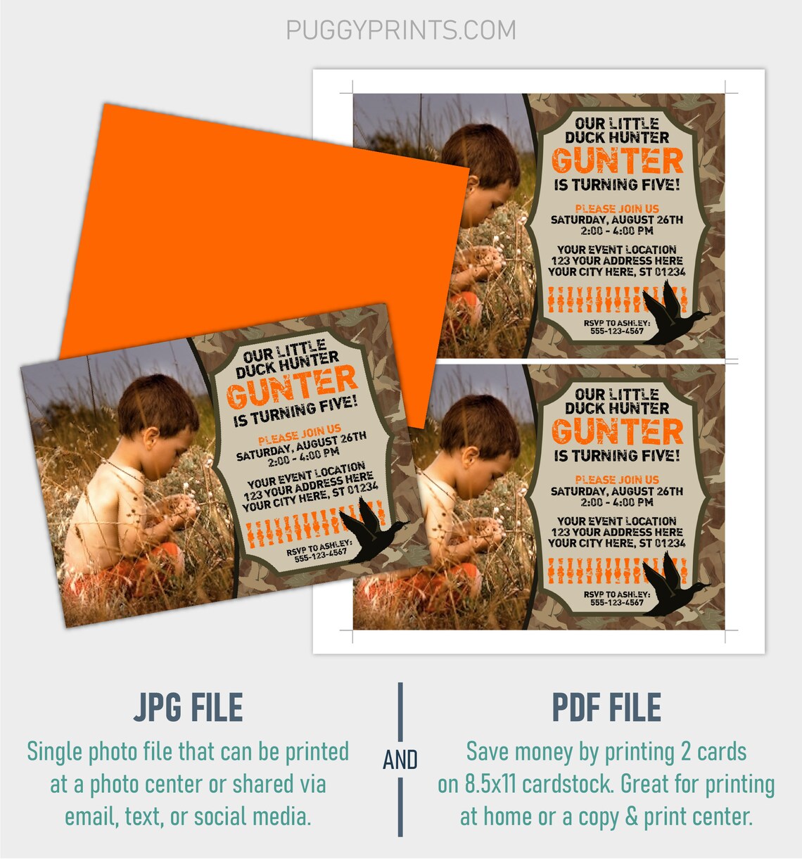 Duck Hunting Birthday Invitation Hunting Party Invitation | Etsy