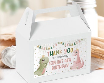 Editable Rainbow Gable Favor Box Label Template Printable Girl - Etsy