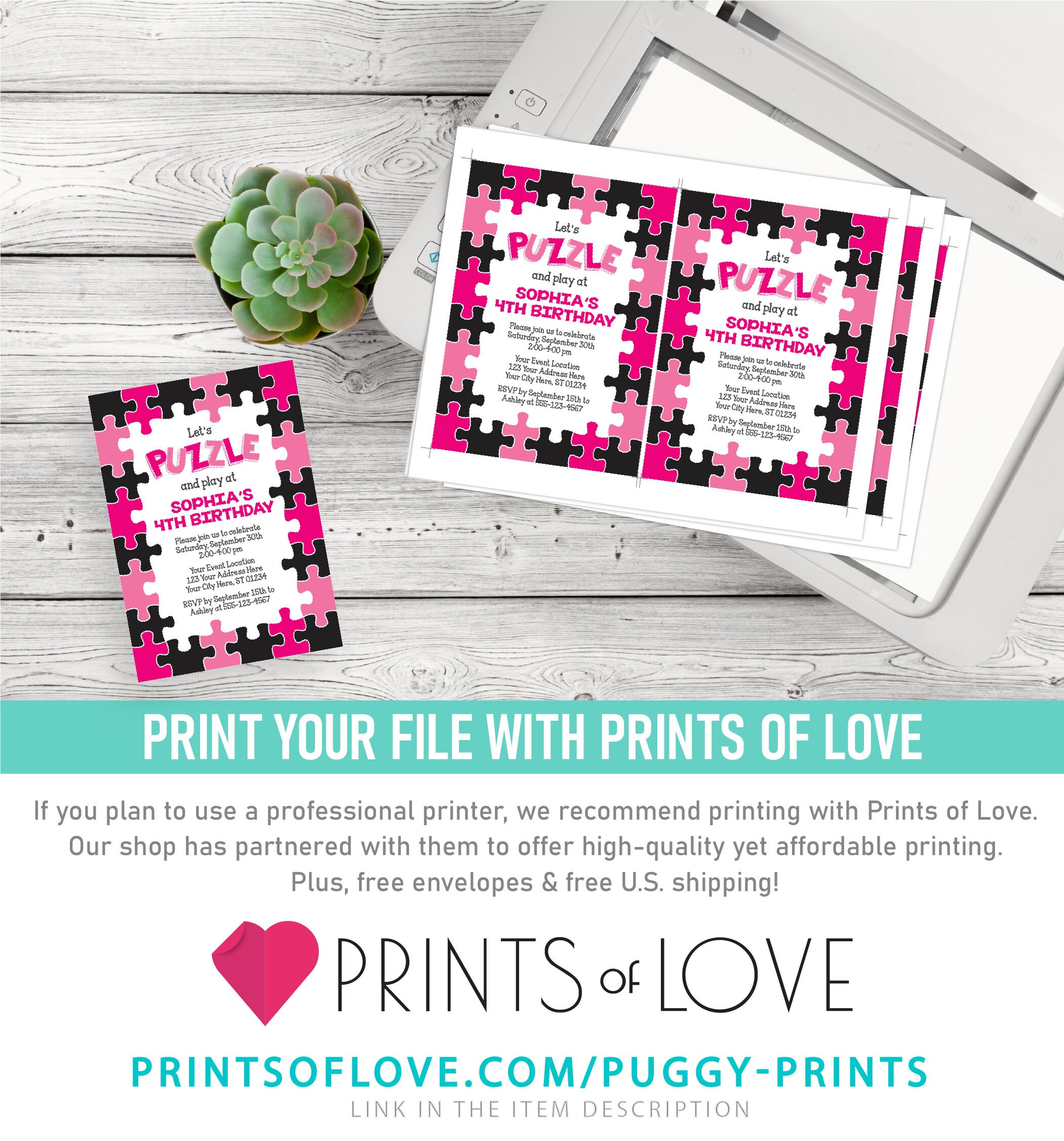 Puzzle Birthday Invitation Editable Puzzle Invitation Puzzle | Etsy