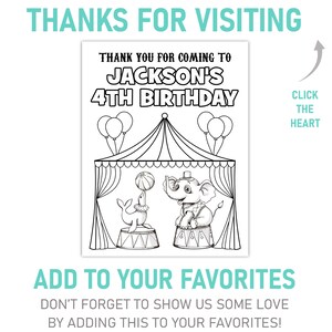 Circus Birthday Coloring Page, Editable Circus Coloring Page Template ...