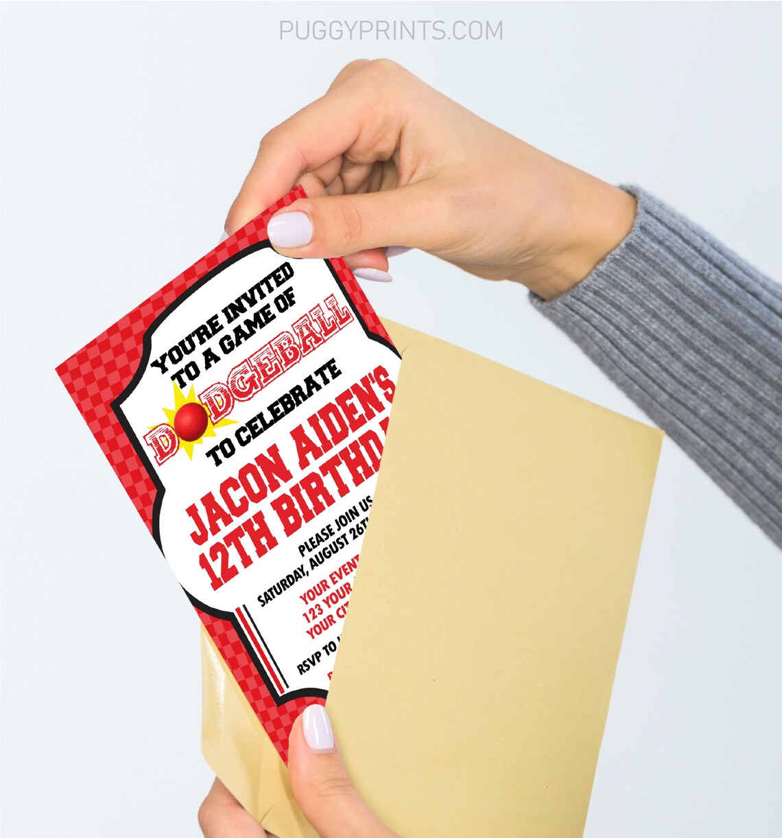 Dodgeball Birthday Invitation Editable Dodgeball Invitation - Etsy