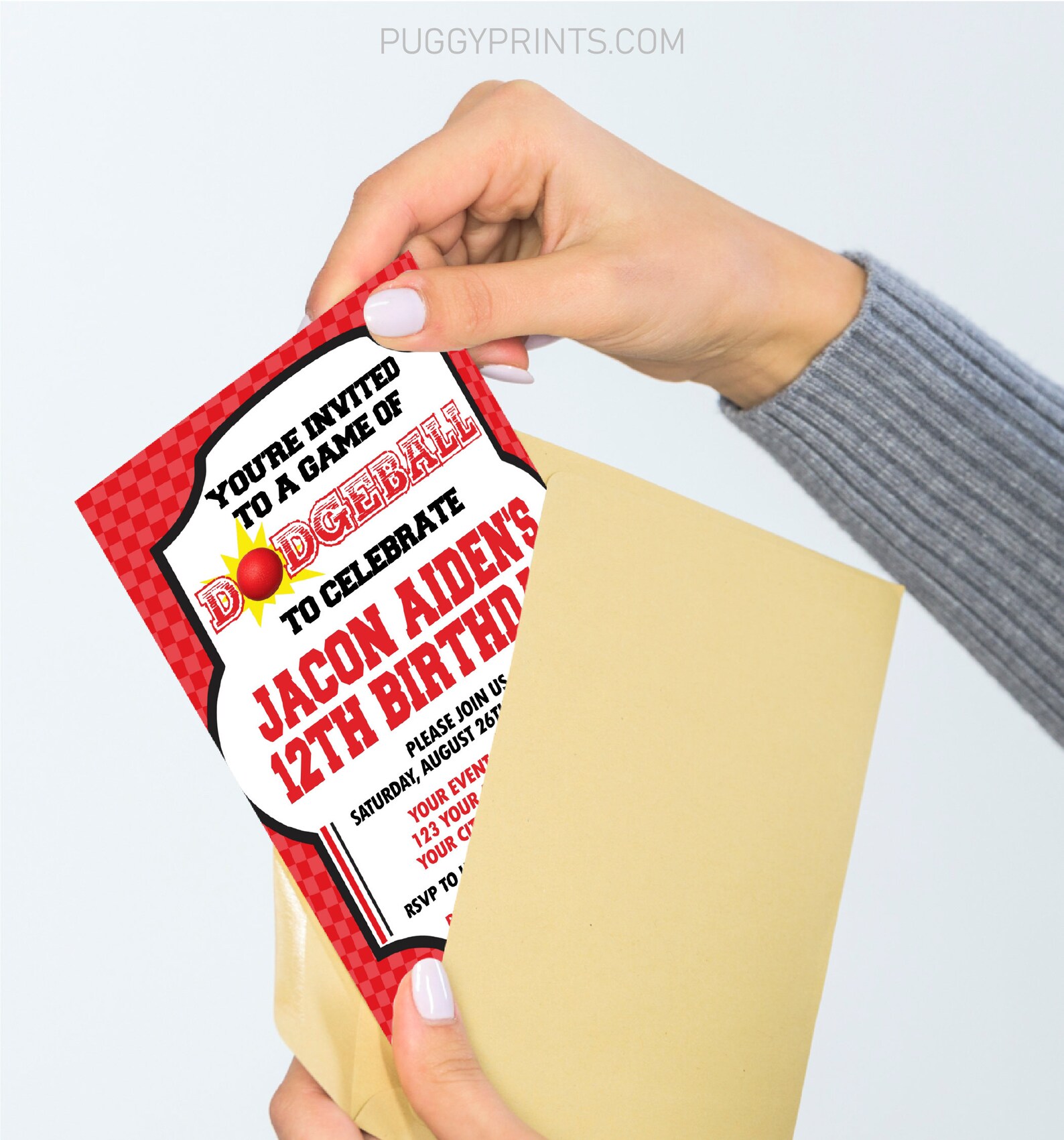 Dodgeball Birthday Invitation Editable Dodgeball Invitation - Etsy