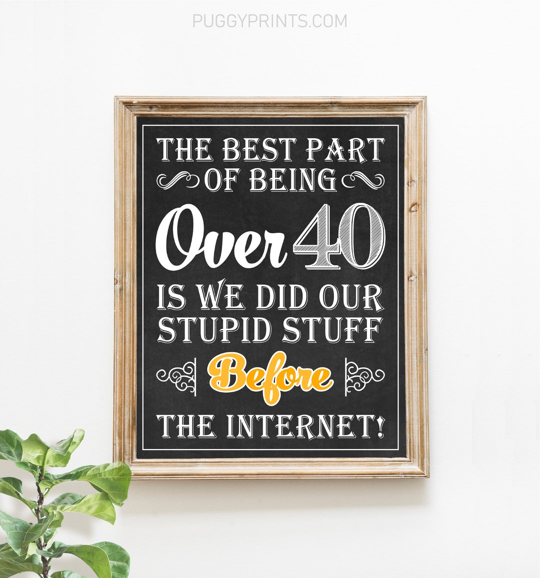 40th Birthday Sign the Best Part of Being Over 40 Cheers and Beers to ...